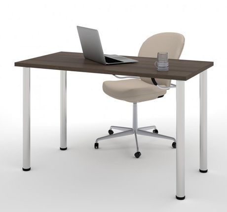 Click here for Bestar 24 X 48 Table With Round Metal Legs Antigua... prices