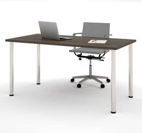Click here for Bestar 30 X 60 Table With Round Metal Legs Antigua... prices