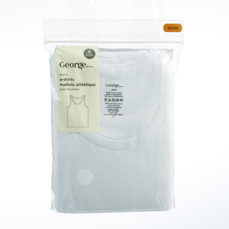 Click here for George Mens A-Shirt  4-Pack White L prices