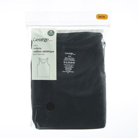 Click here for George Mens A-Shirt  4-Pack Black M prices