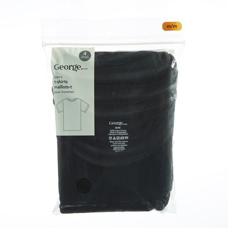 Click here for George Mens T-Shirts  4-Pack Black Xl prices