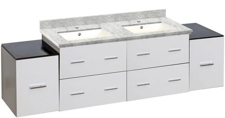 Click here for American Imaginations 74-In. W Vanity Set White Wh... prices