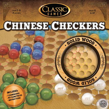 The Canadian Group 10" Chinese Checkers Solid Wood Game - Walmart.ca