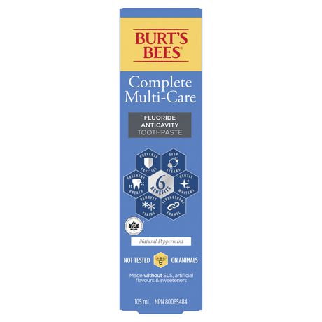 Burt's Bees Toothpaste Complete Multi Care, Natural Source Flavour ...