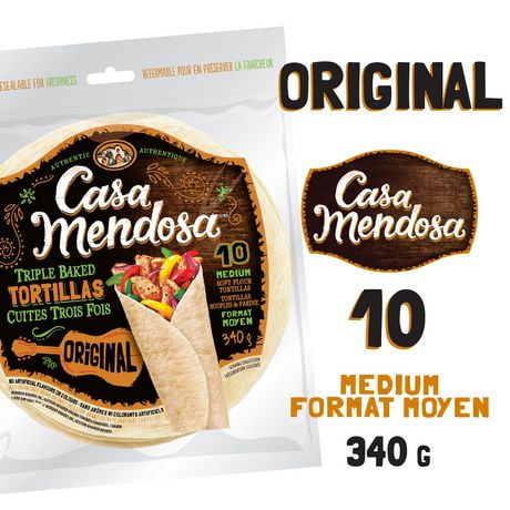 Casa Mendosa Original 7" Medium Tortillas, 10 ct, 340 g - Walmart.ca