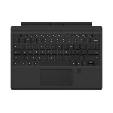 Microsoft Surface Pro 4 Type Cover, Onyx with Fingerprint Reader ...