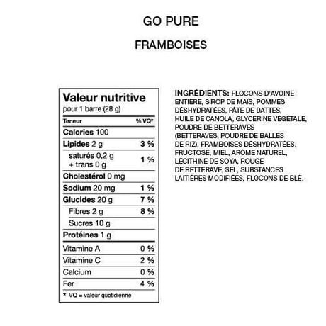 Go Pure Raspberry Fruit & Oat Bars | Walmart Canada