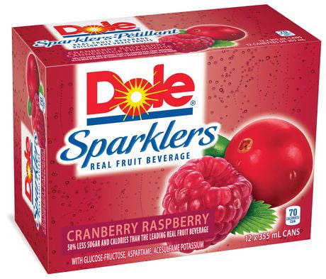 Dole Sparklers Cranberry Raspberry Real Fruit Beverage - Walmart.ca