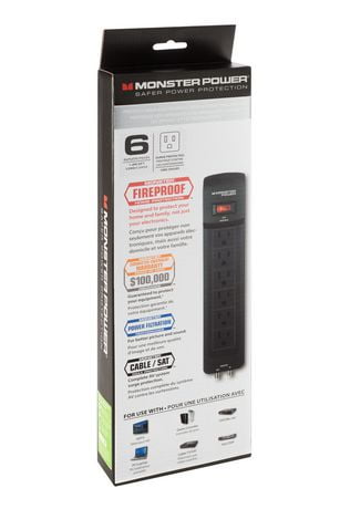 Monster Core Power™ 600 Av Surge Protectors - 6 Outlets | Walmart Canada
