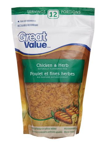 Great Value Chicken & Herb Naturally Flavoured Rice, 397 g - Walmart.ca