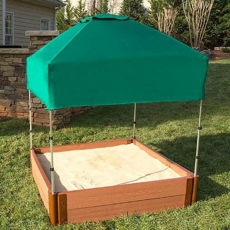 Frame It All 48in. x 48in. x 37in. Telescoping Square Sandbox with ...