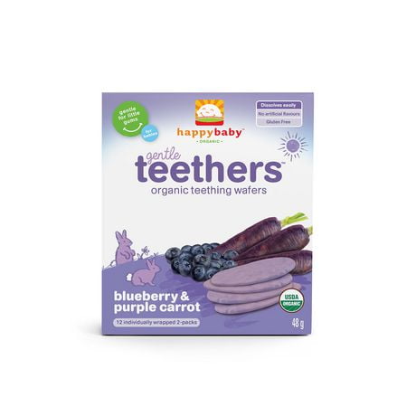 Happy Family Happy Baby Gentle Teethers Blueberry And Purple Carrot ...
