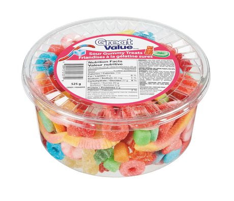 Great Value Sour Gummy Treats Candy Tub | Walmart Canada