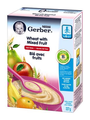 Nestlé Gerber Wheat with Mixed Fruit Baby Cereal | Walmart Canada