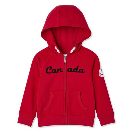 Click here for Canadiana Toddler Girls Zip Logo Hoodie Red 2T prices