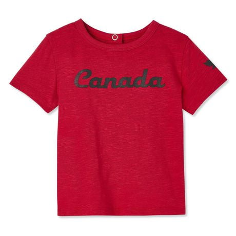 Click here for Canadiana Infants Unisex Logo Tee Red 0-3 Months prices
