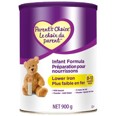 Parent's Choice Milk Based Lower Iron Infant Formula | Walmart Canada