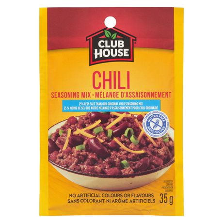 Club House 25% Less Salt Gluten-Free Chili Seasoning Mix | Walmart.ca