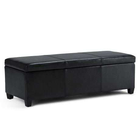 WyndenHall Franklin Large Rectangular Storage Ottoman Bench | Walmart ...