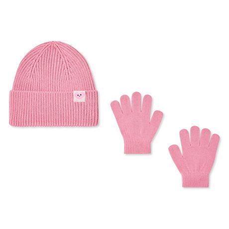 George Toddler Girls' Turn Cuff Toque and Gloves 2-Piece Set, Sizes 2T ...