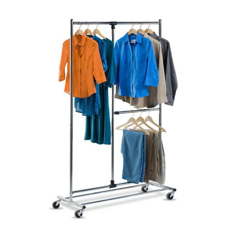 Click here for Honey-Can-Do 2-Tier Rolling Garment Rack  Silver S... prices