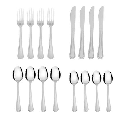 Click here for Mainstays Connor 16-Piece Flatware Set Silver prices