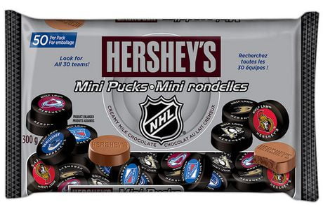 HERSHEY'S Milk Chocolate NHL® Mini Pucks 300g - Walmart.ca