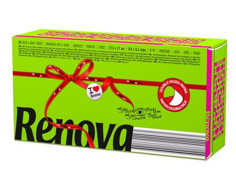 Renova Facial Tissue, Green and White Paper. | Walmart Canada