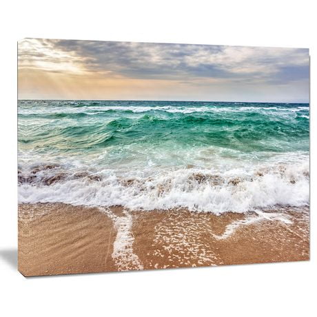 Click here for Design Art Crystal Clear Blue Foaming Waves Seasho... prices