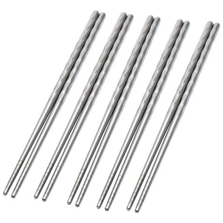 Mainstays 5 Pairs Stainless Steel Chopsticks, 9.1" (23 cm) - Walmart.ca