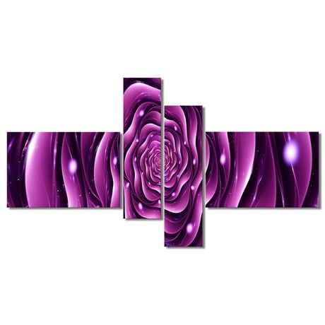 Click here for Design Art Purple Rose Large Print Canvas Wall Art... prices