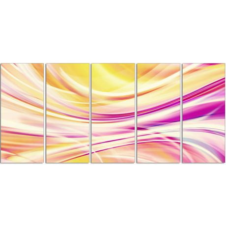 Click here for Design Art Candy Stripes Canvas Wall Art Multi-Col... prices