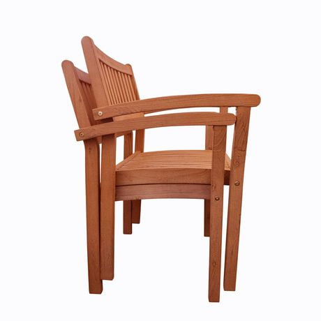 Click here for Vifah Outdoor Patio Wood Garden Stacking Armchair... prices