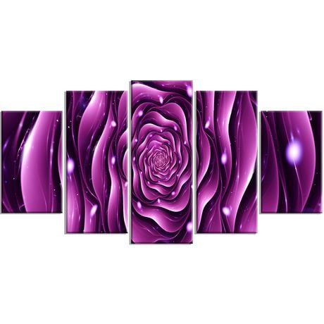 Click here for Design Art Purple Rose Large Print Canvas Wall Art... prices