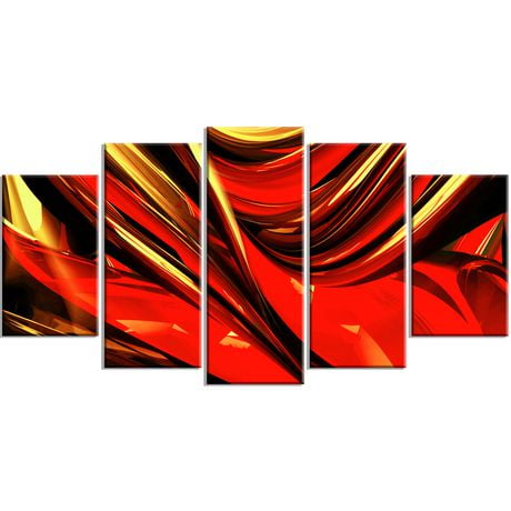 Click here for Design Art Fire Lines Gallery Wrapped Canvas Wall... prices