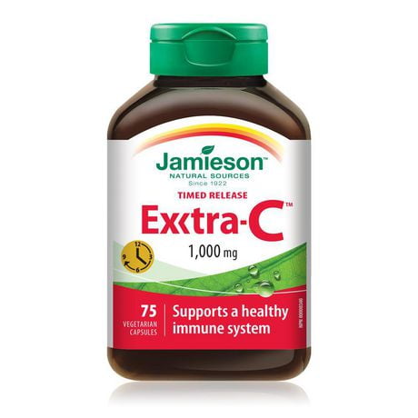 Jamieson Exxtra-C Vitamin C 1,000 mg Timed Release Capsules, 75 ...
