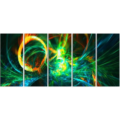 Click here for Design Art Fire Green Canvas Wall Art Multi-Color prices