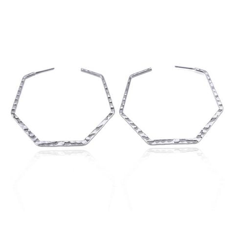 Click here for Allison Rose Atelier Hexagonal Hoop Earrings With... prices