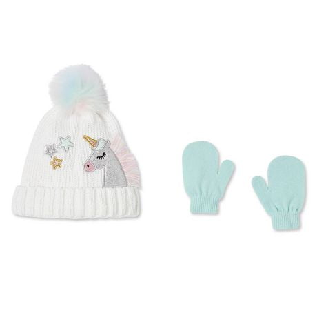 George Toddler Girls' Applique Hat and Mittens 2-Piece Set - Walmart.ca