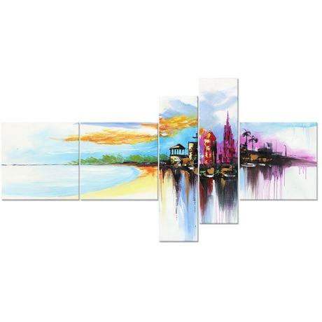 Click here for Design Art Modern Beach Paradise Canvas Print Set... prices