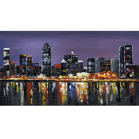 Click here for Design Art Montreal At Night Canvas Art Multi-Colo... prices
