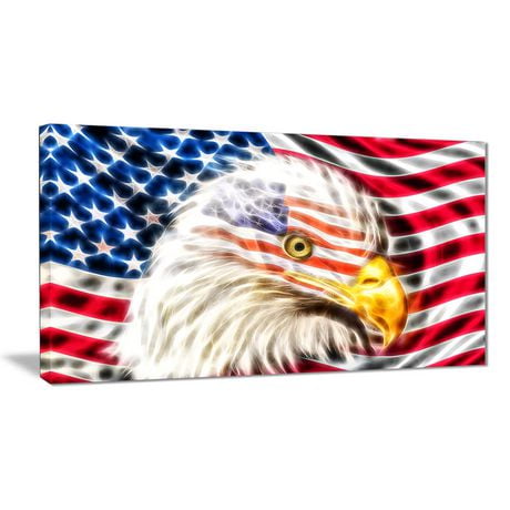 Click here for Design Art Land Of The Free Canvas Art Multi-Color prices