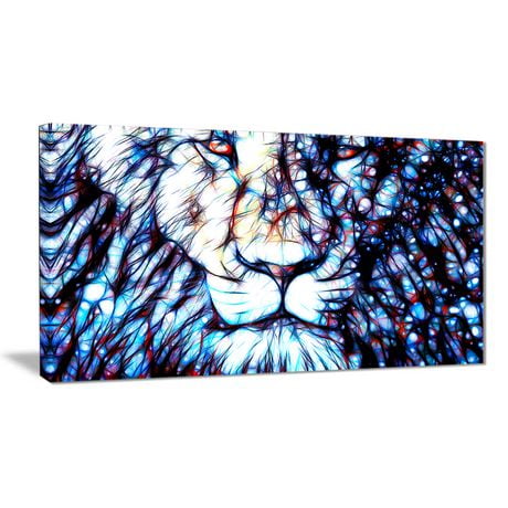 Click here for Design Art Leader Of The Pack Canvas Wall Art Blue prices