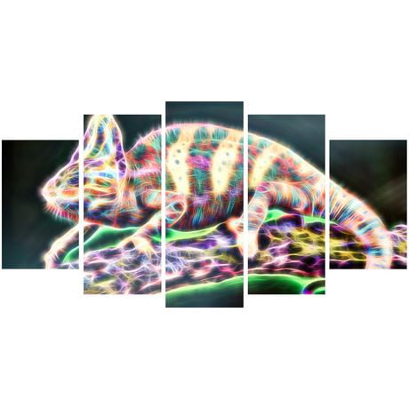 Click here for Design Art Iguana Life Canvas Wall Art Multi-Color prices