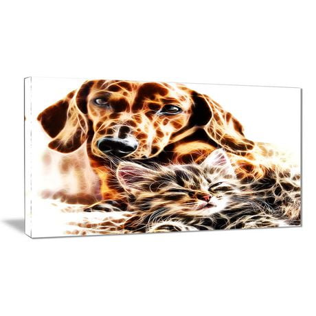 Click here for Design Art Best Buddies Canvas Wall Art Multi-Colo... prices