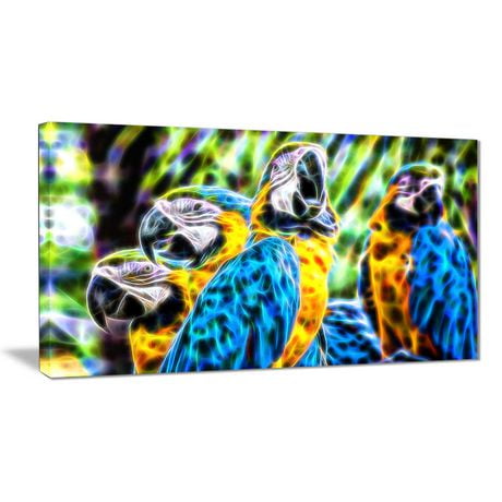 Click here for Design Art Parrot Party Animal Single Panel Canvas... prices
