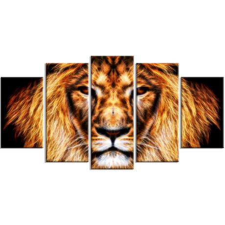 Click here for Design Art Hear Him Roar Lion Animal Multi-Panel C... prices