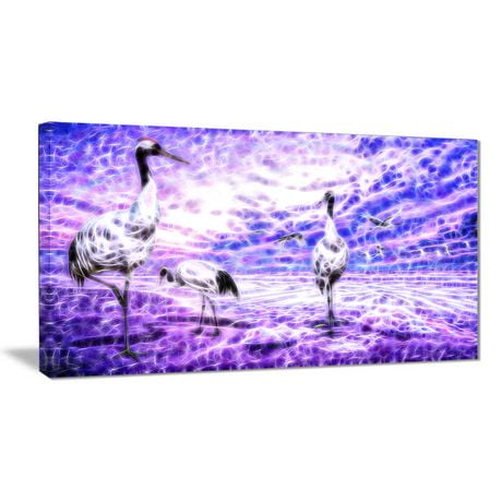 Click here for Design Art Storks Animal Single Panel Canvas Wall... prices