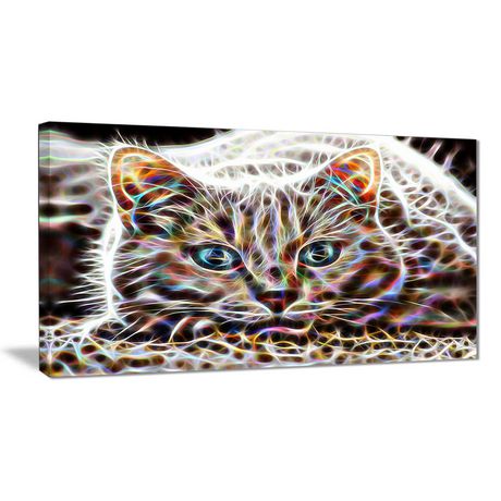 Click here for Design Art Cat Nap Abstract Cat Animal Single Pane... prices