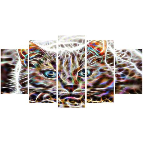 Click here for Design Art Cat Nap Abstract Cat Animal Multi-Panel... prices